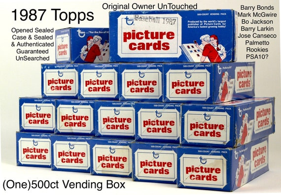 One-1987 Topps Vending Box From a Sealed Case Each 500 Ct Box | Etsy