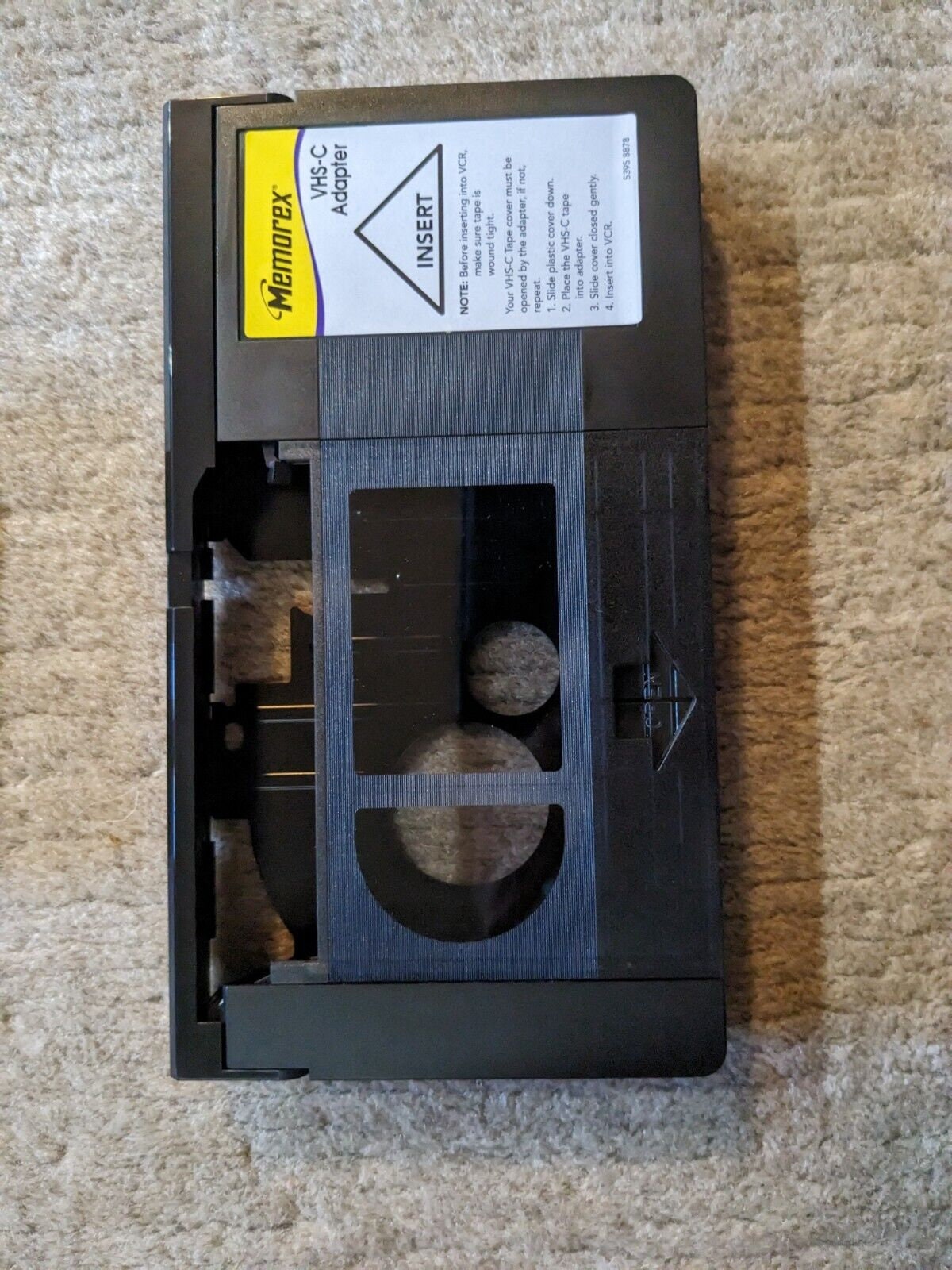 Memorex VHS-C Cassette Tape Adapter VHS-C to VHS or S-vhs Vcr Adapter ...