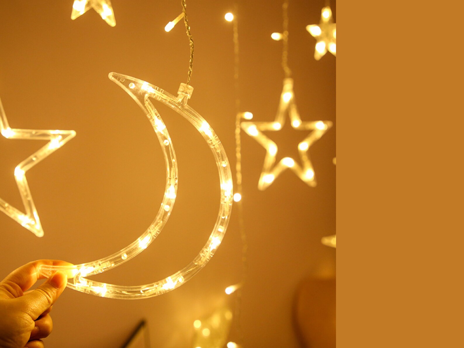Moon and Star Fairy Lights Christmas Lights Curtain Lights - Etsy