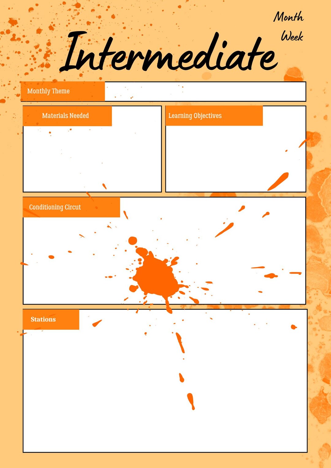 Orange Beginner, Intermediate and Advance Lesson Plans | Organizing ...