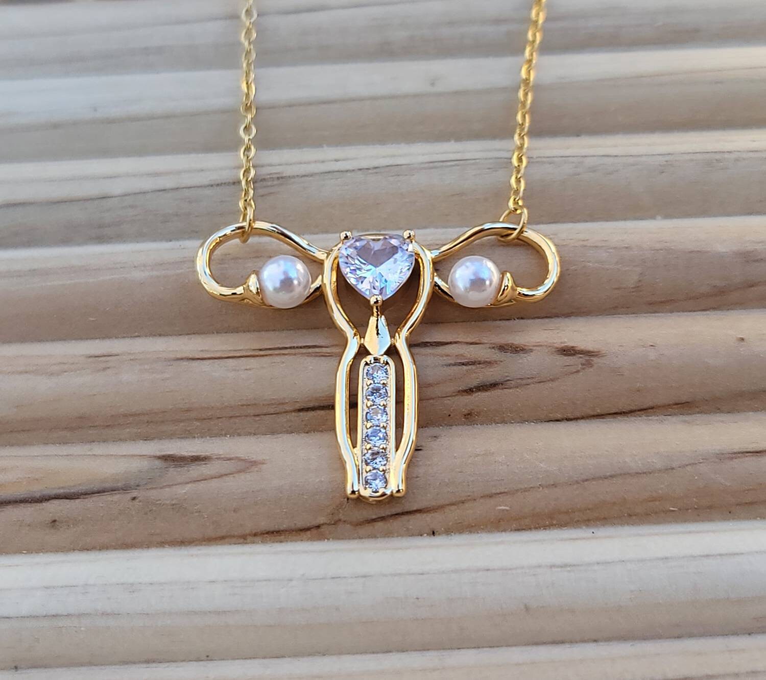 Uterus Necklace Stainless Steel Feminist Girl Power Fertility ...