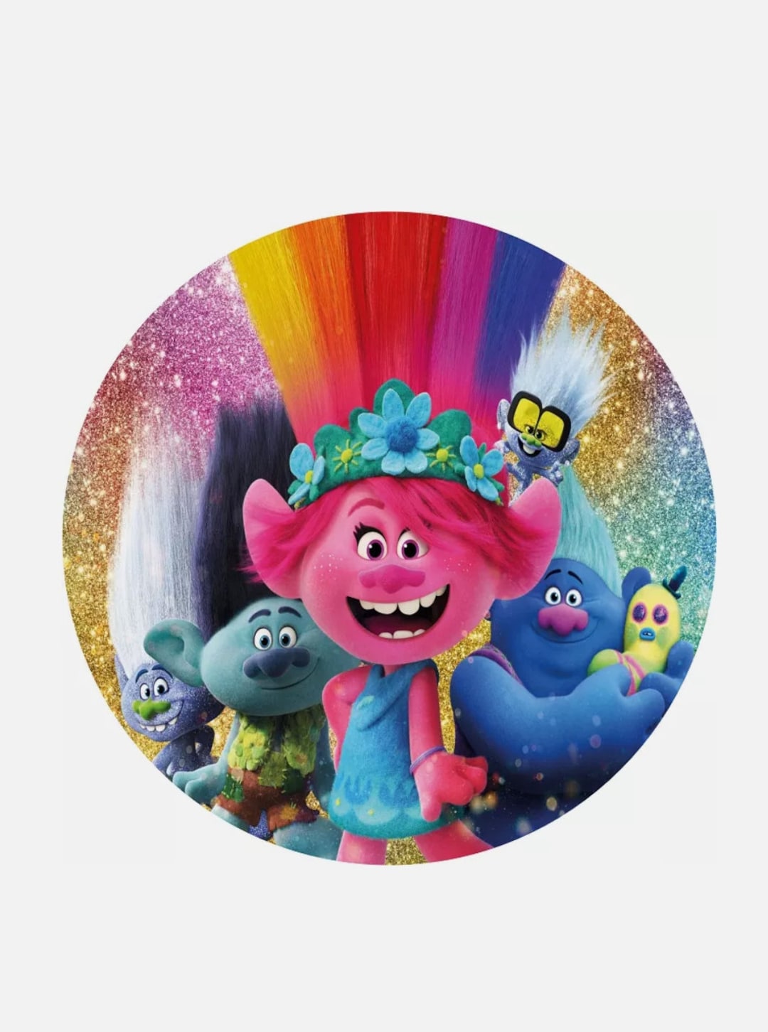 Trolls Birthday Edible Cake & Cupcakes Pre Cut Icing Topper - Etsy