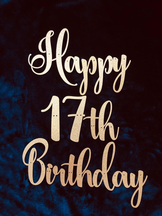 DIGITAL FILE Happy 17th Birthday Banner | Etsy