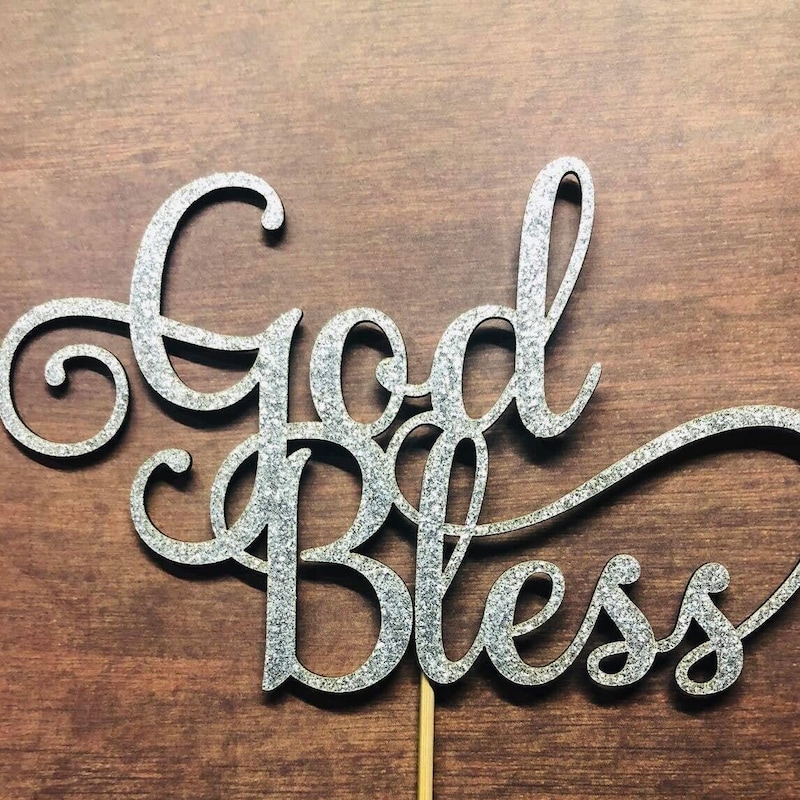 God Bless Cake Topper - Etsy