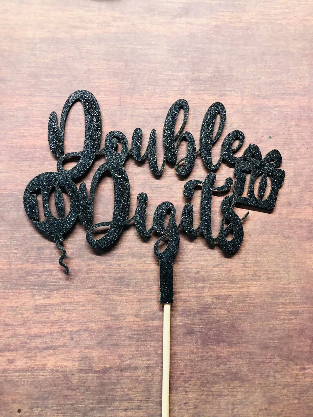 DIGITAL FILE Double Digits Cake Topper SVG - Etsy