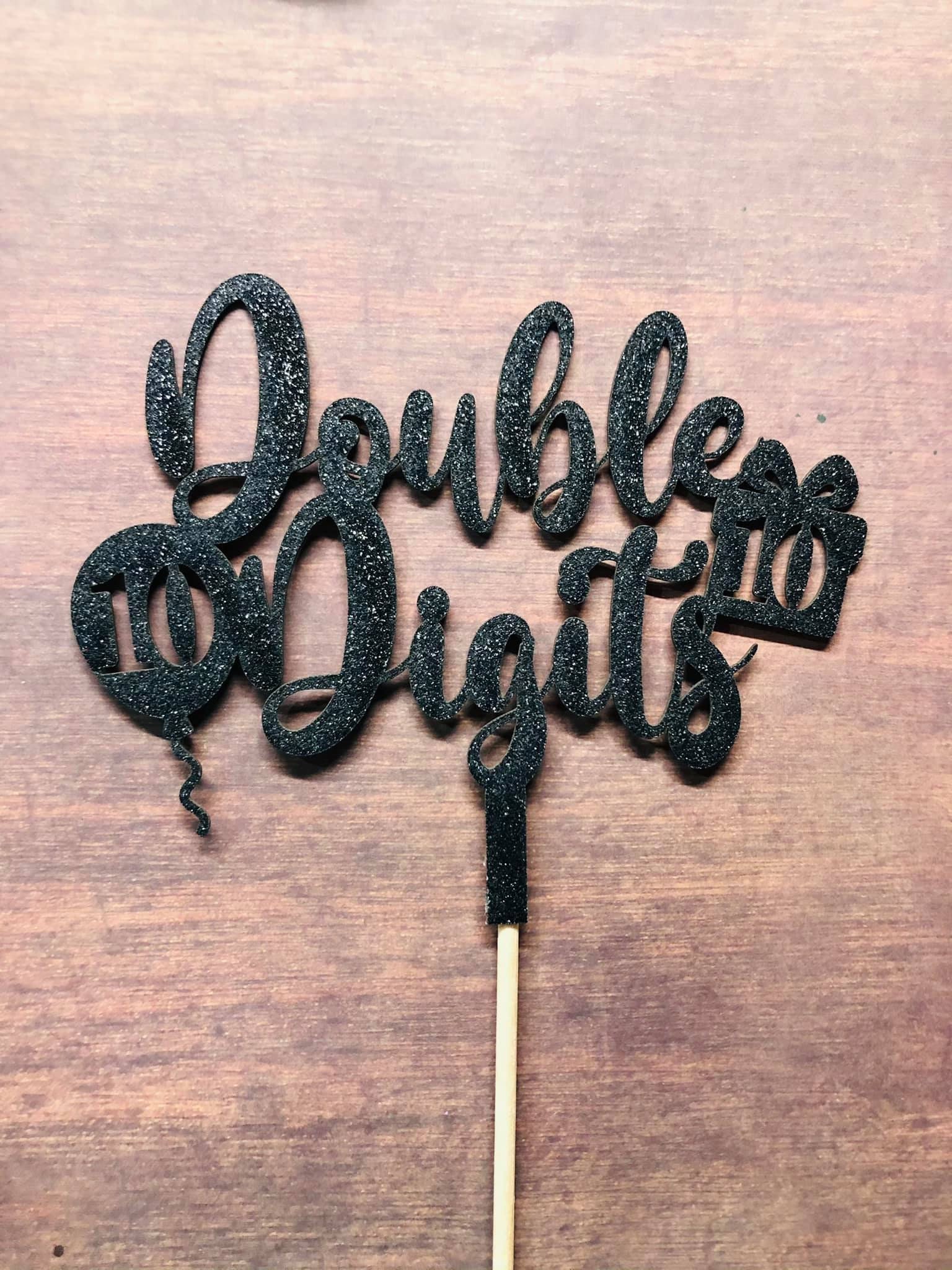 DIGITAL FILE Double Digits Cake Topper SVG - Etsy
