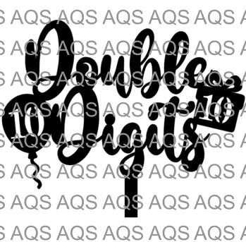 DIGITAL FILE Double Digits Cake Topper SVG - Etsy