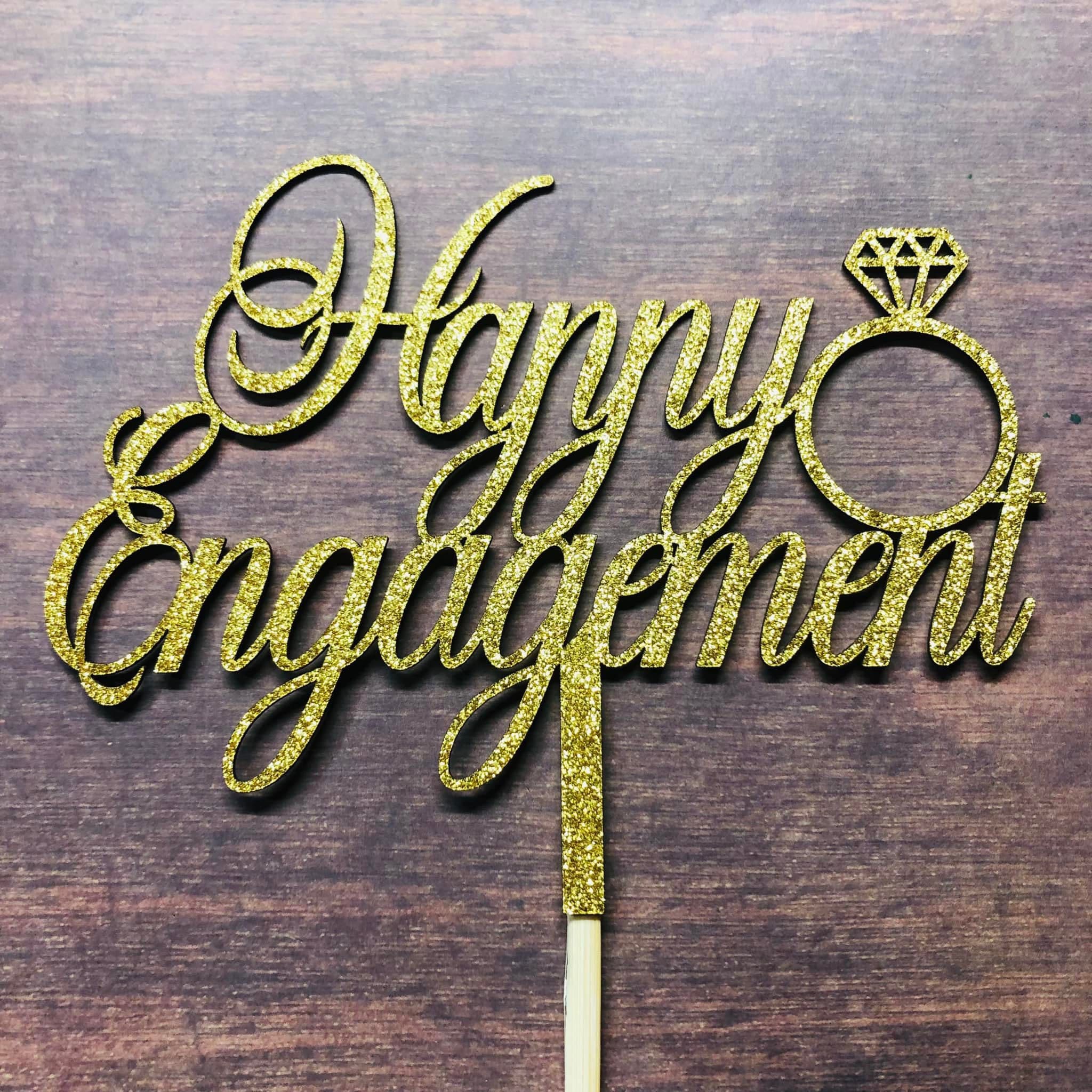 DIGITAL FILE Happy Engagement Cake Topper - Etsy