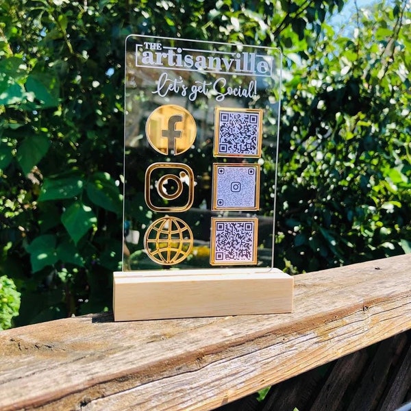 Acrylic Qr Code Sign - Etsy