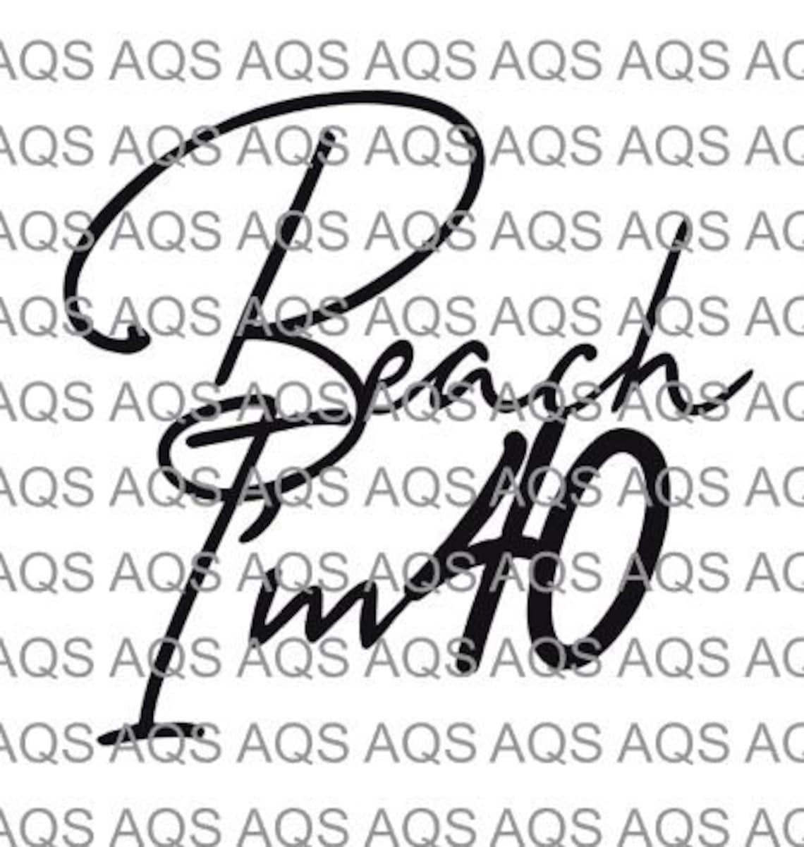 DIGITAL FILE Beach I'm 40 Cake Topper - SVG - Etsy