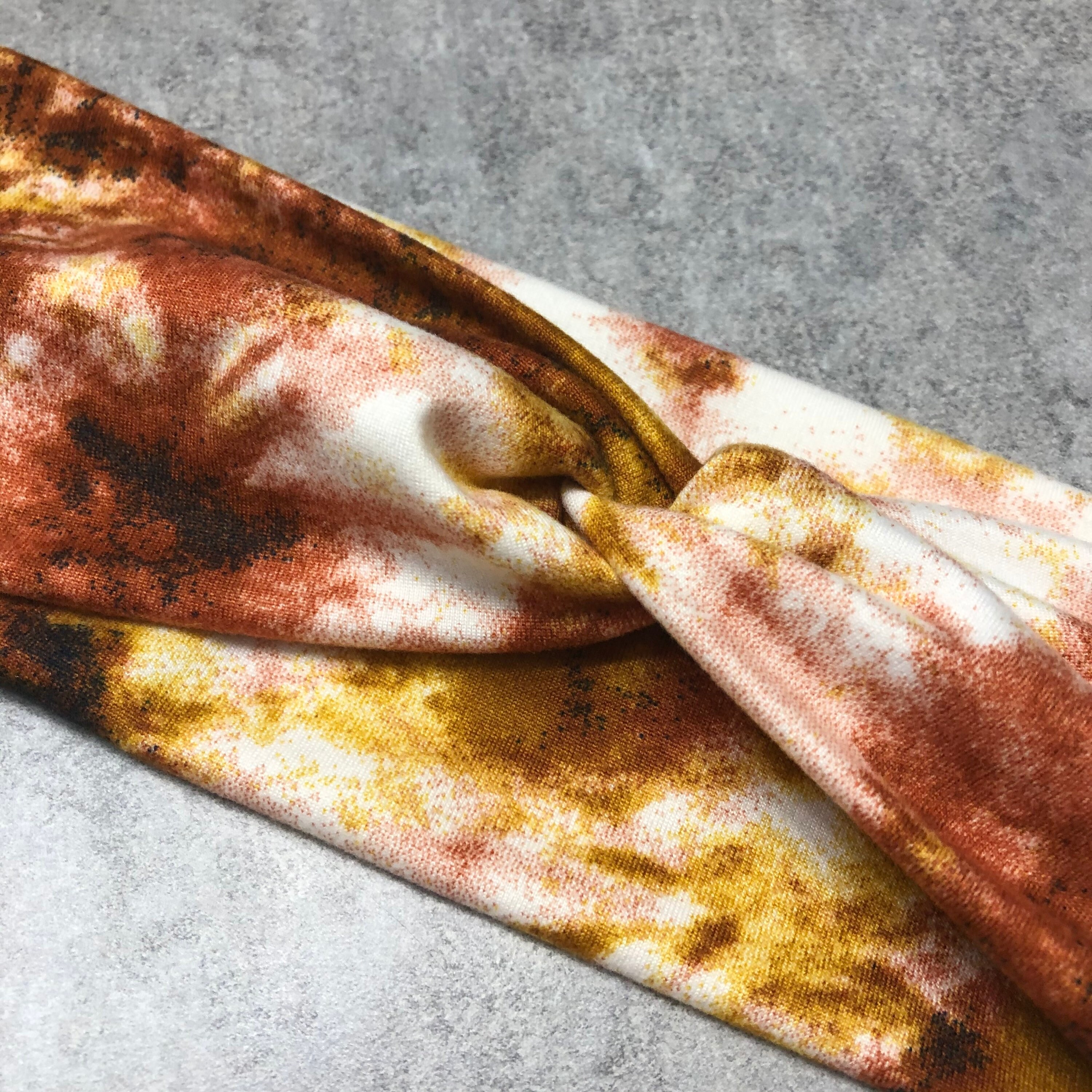 Orange Brown Tie Dye Headband Twist Neutral Earthy Earth Tones Natural ...
