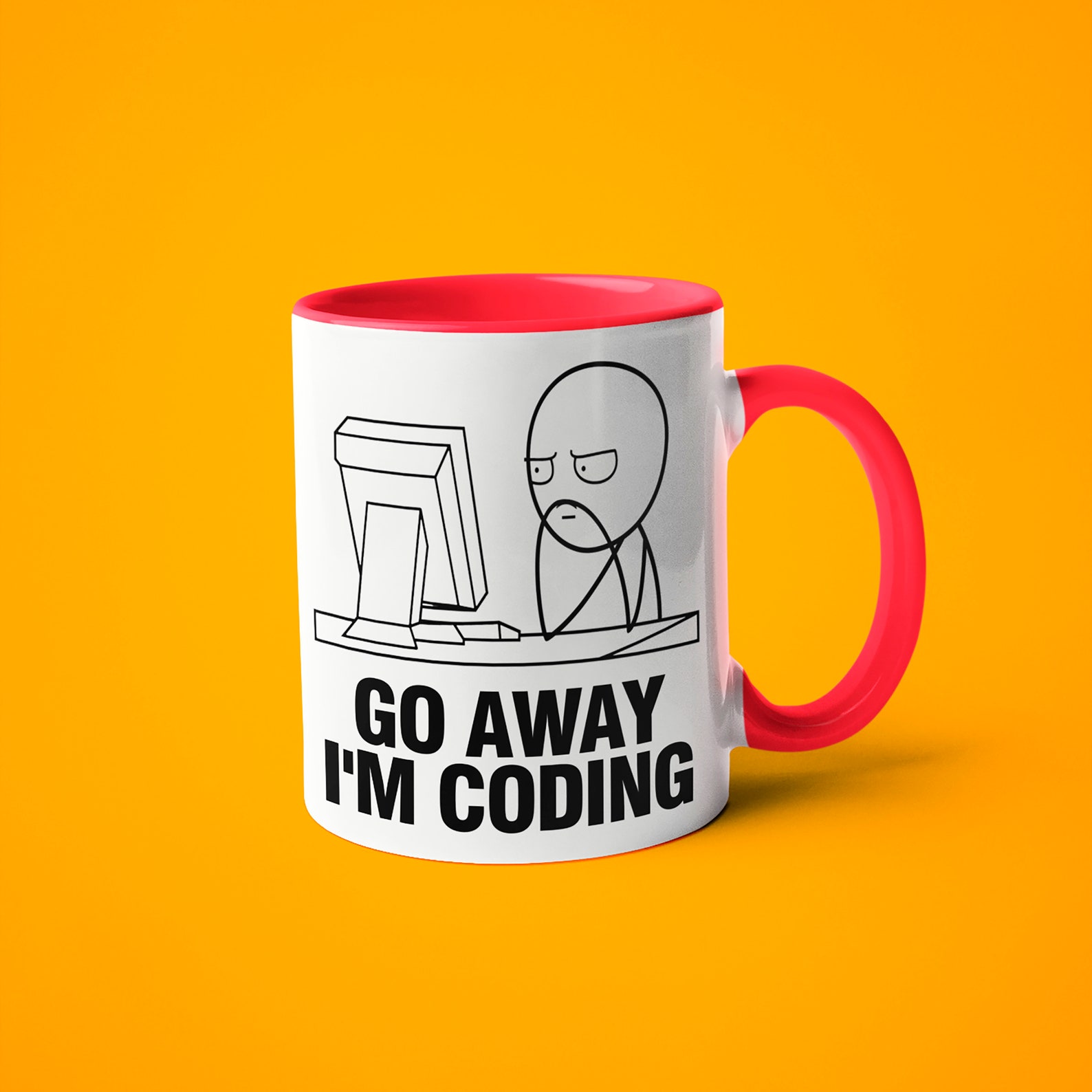 Go Away I'm Coding Saying Funny Coder Mug Programmer Mug - Etsy