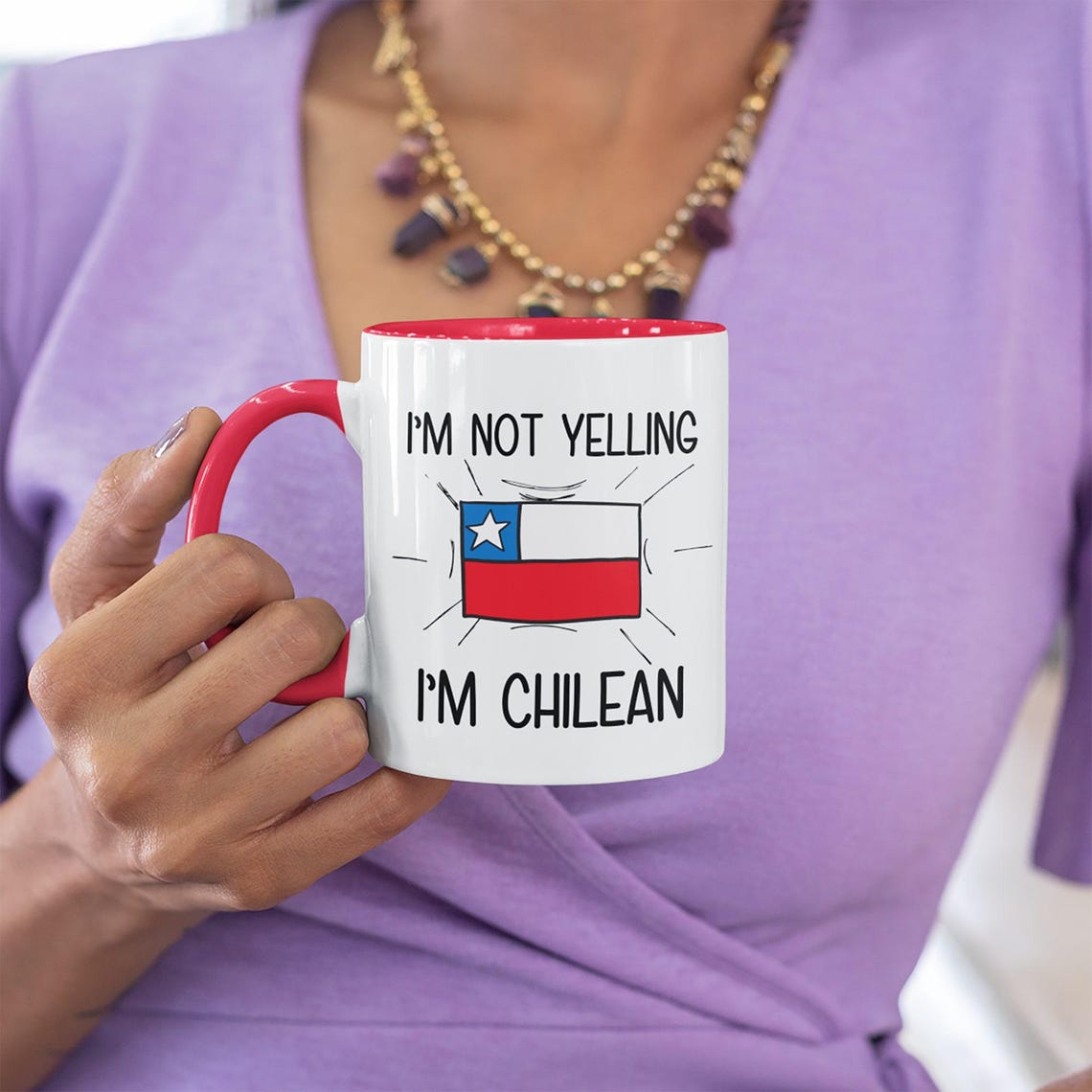 Chilean Coffee Mug, Chilean Flag Chile Souvenir - Etsy