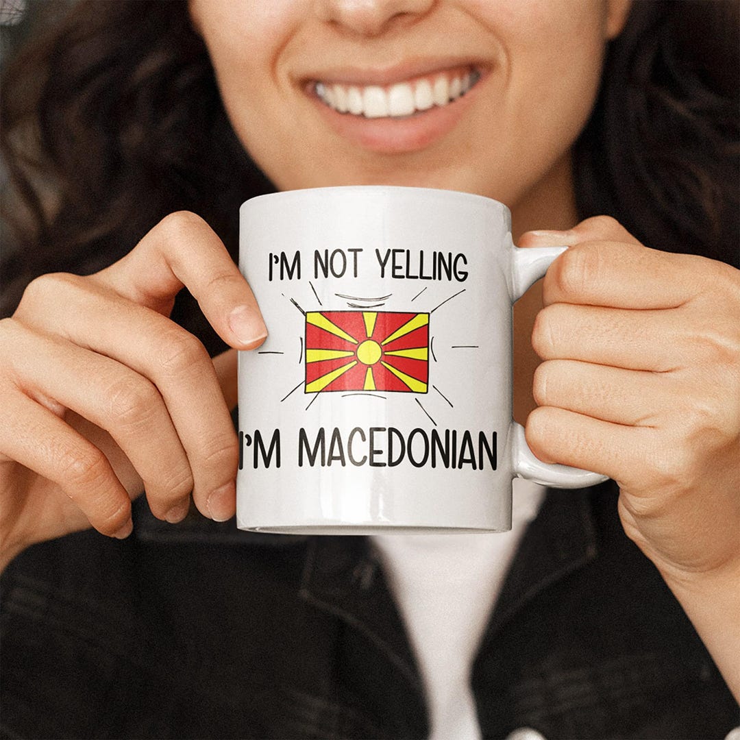 Macedonian Coffee Mug, Macedonian Flag Macedonia Souvenir - Etsy