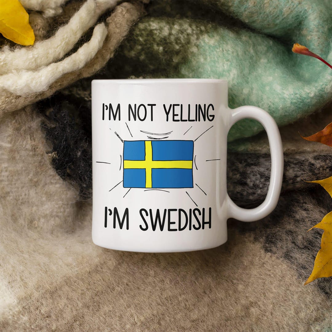 Swedish Coffee Mug, Swedish Gift Idea, Sweden Souvenir - Etsy