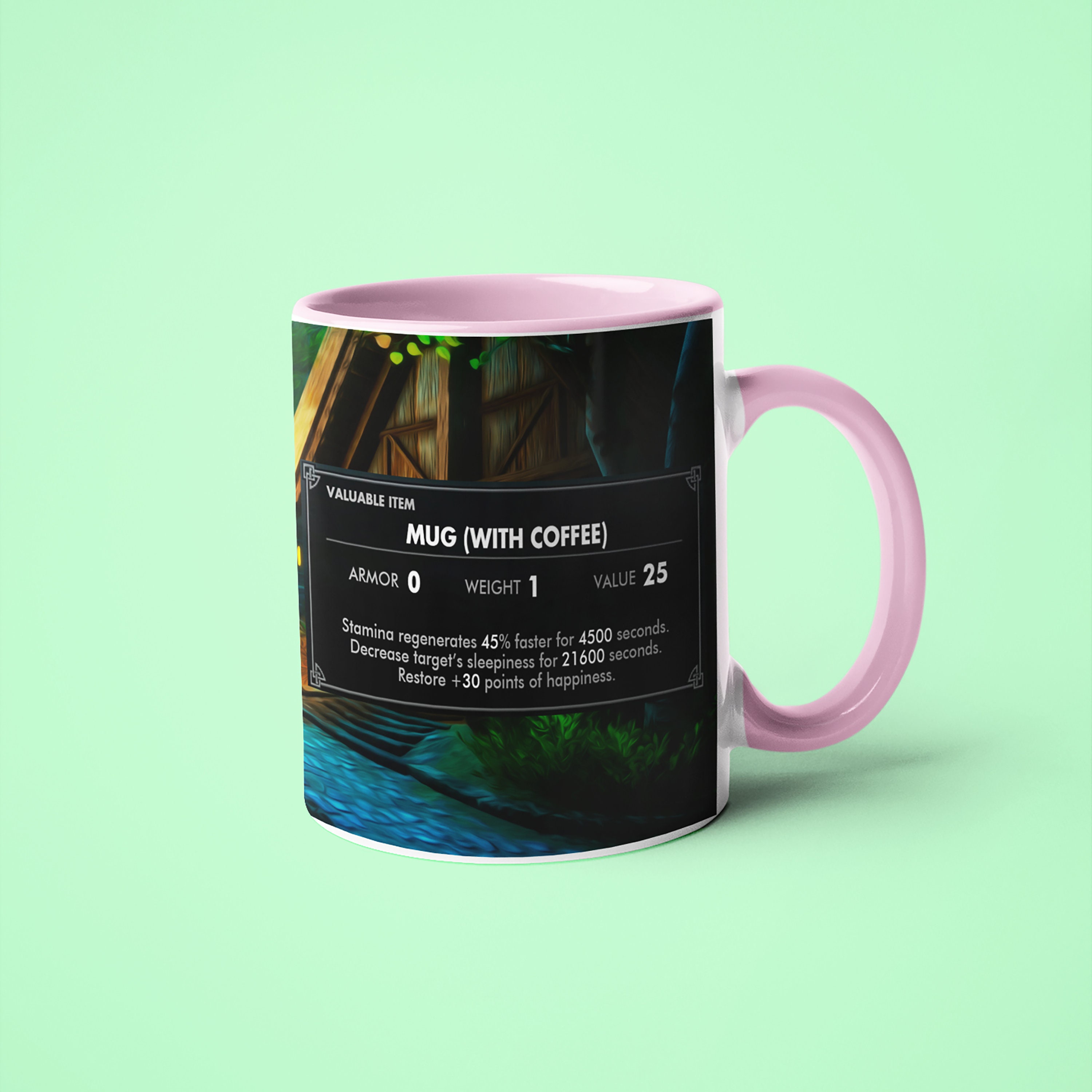 Skyrim Coffee Stats Mug: Elder Scrolls Inspired Ceramic Mug - Etsy