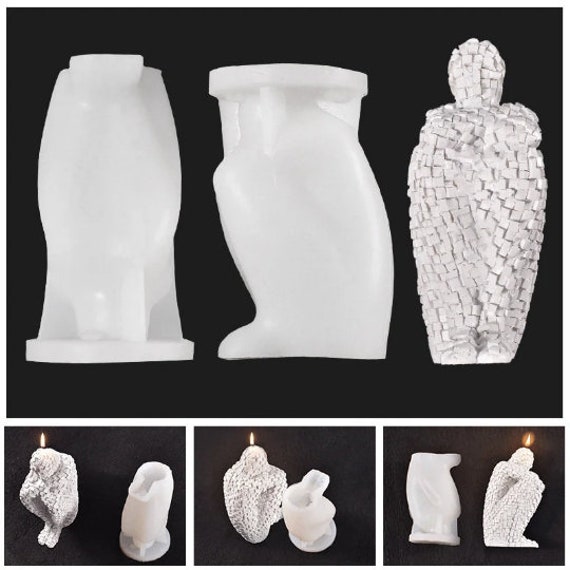 Small mosaic thinking man silicone mold sculpture Home & Hobby Craft ...