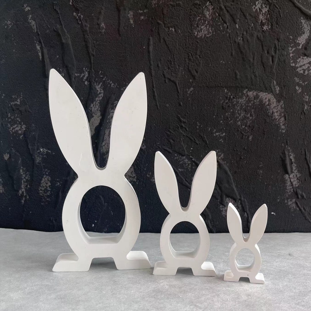 Silicone Mold , Cute 4 Bunny Molds , Rabbit , Easter Bunny , Spring ...