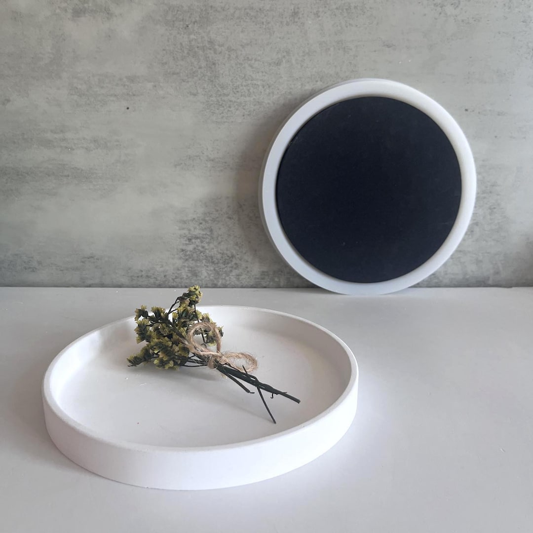 Round Trinket Tray Mold,concrete Cement Tray,large Dish Mold,plaster ...
