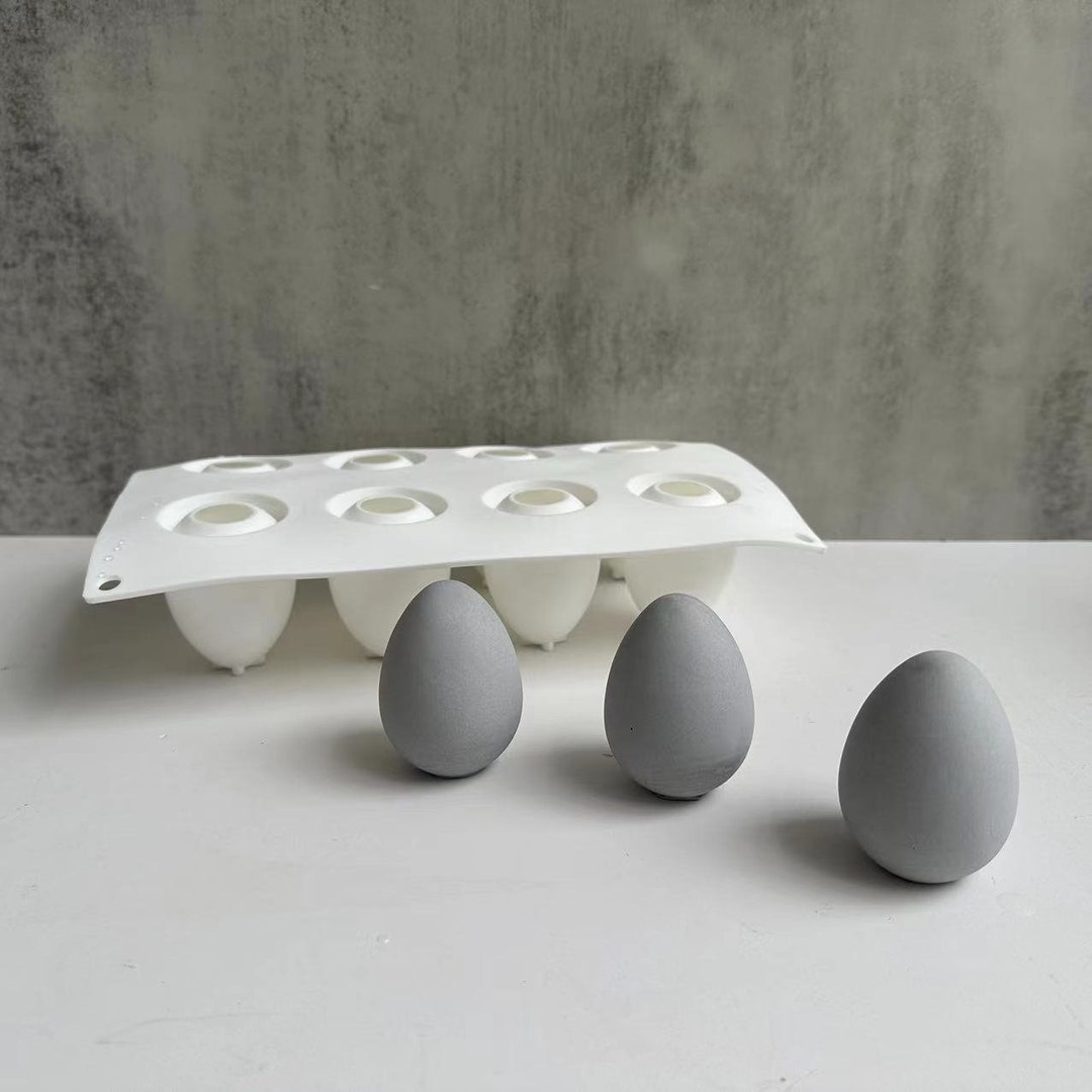 8-egg Silicone Mold Easter Egg Plaster Mold Epoxy Mold - Etsy