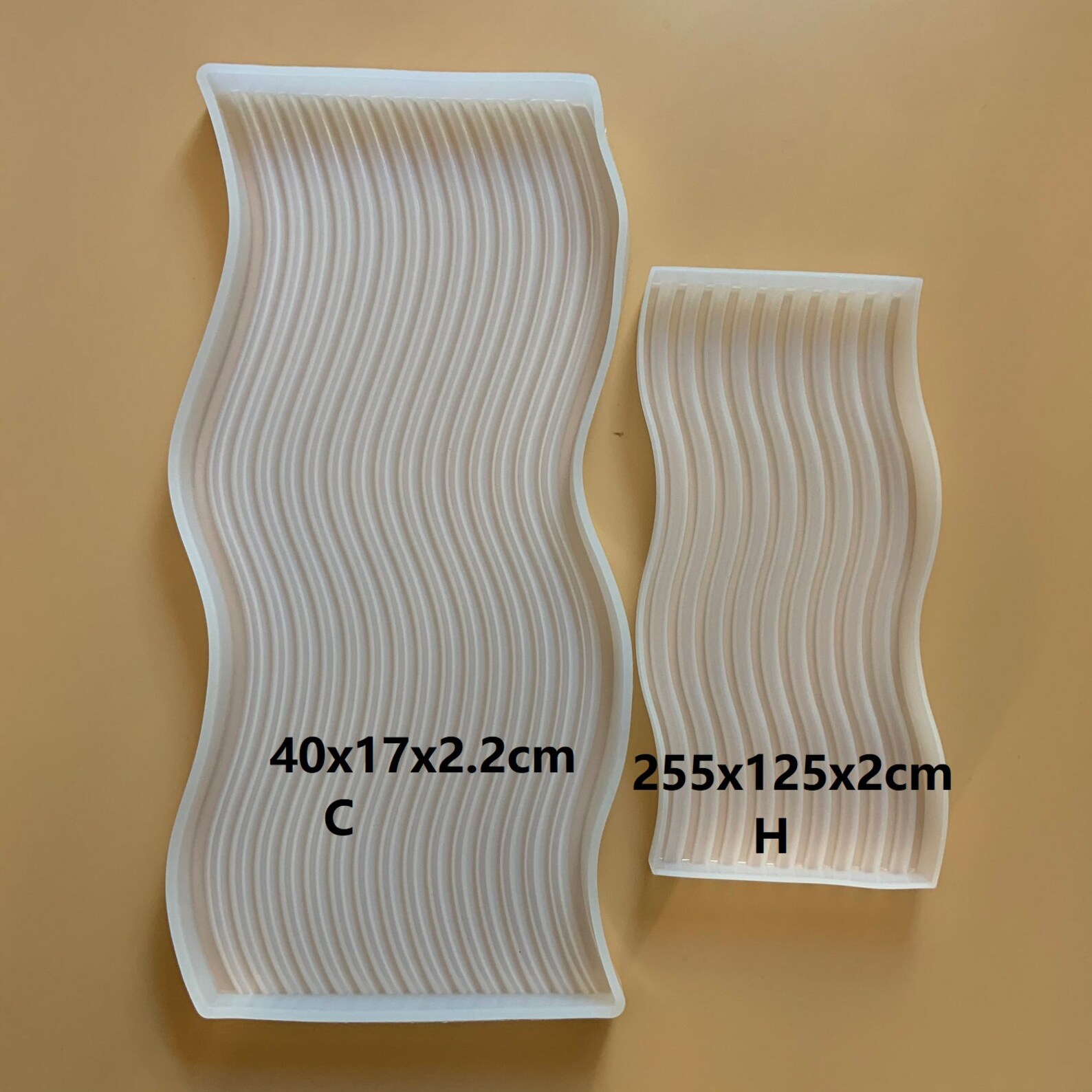 Large Concrete Arch Wave Tray Molds Plate Mat Mold Striped - Etsy