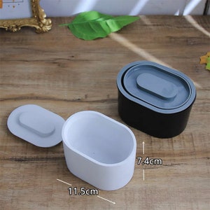 Concrete 10 Inch Rectangle Round Square Flower Pot Mold Silicone ...