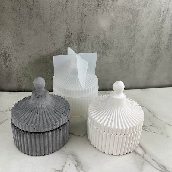 Vertical Stripe Storage Box Silicone Mold Round Flower Pot | Etsy