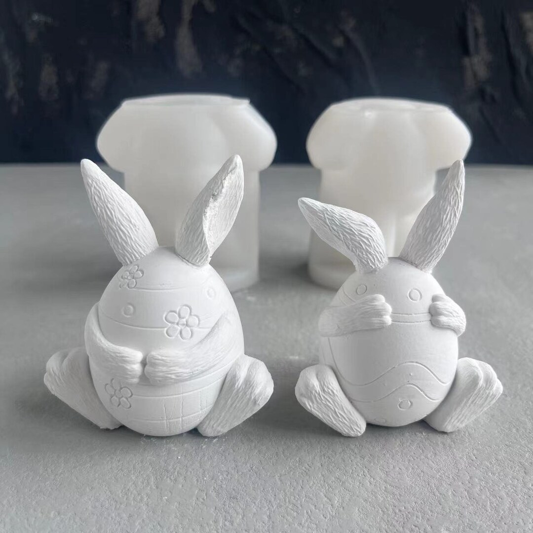 3D Rabbit Silicone Mold,mould for Concrete Plaster Resin and More ...
