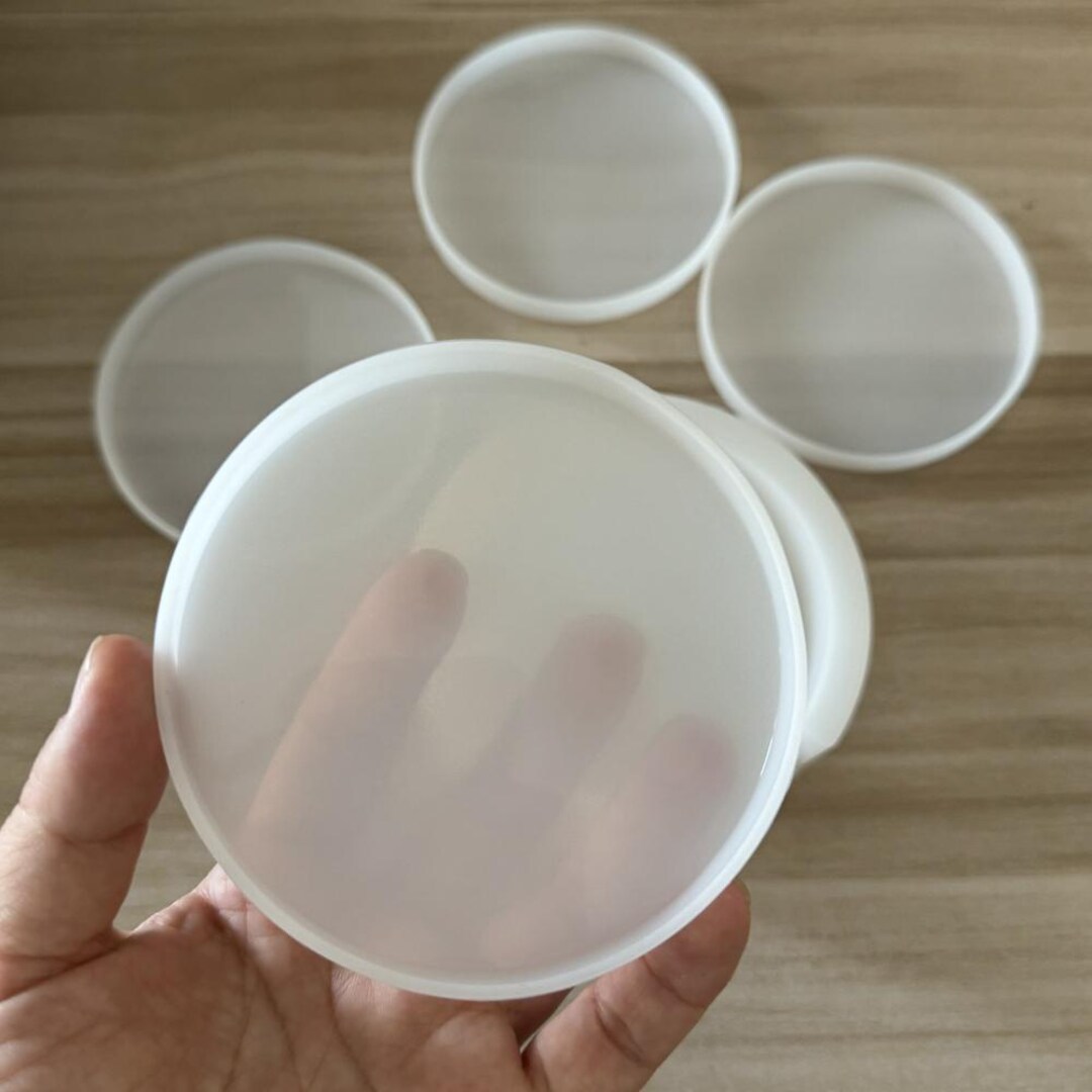 Round Coaster Mold Set With Holder - 4 Round Coaster Molds and 1 ...