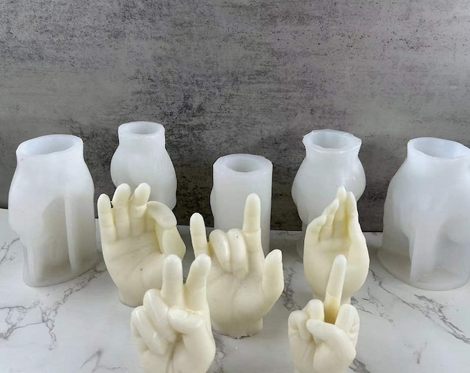 Hand Gesture Silicone Mold Finger Candle Mold 3dthumb OK Yeah Moulds ...