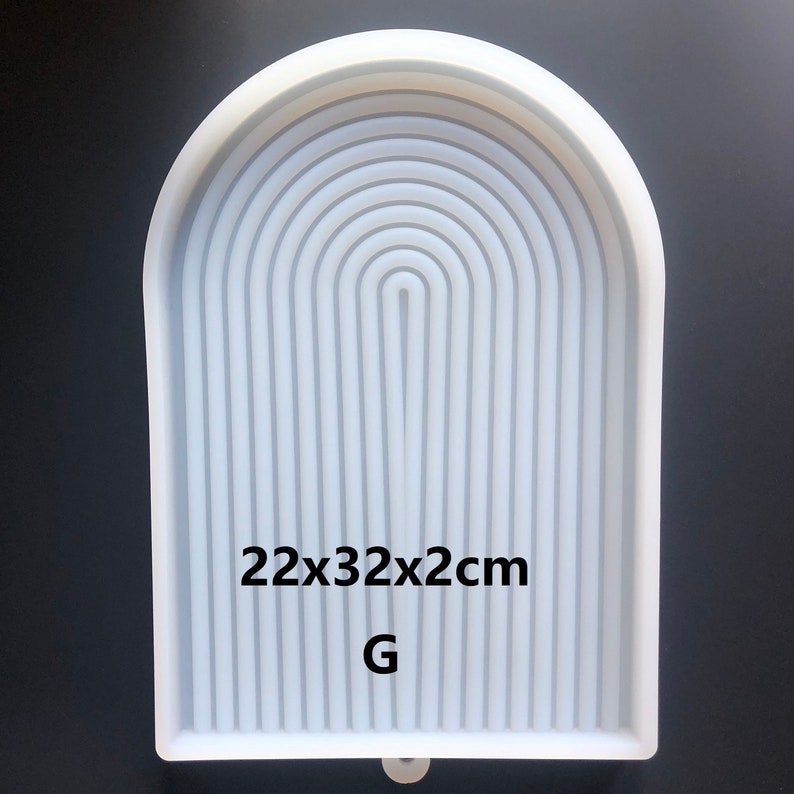 Large Concrete Arch Wave Tray Molds Plate Mat Mold Striped | Etsy