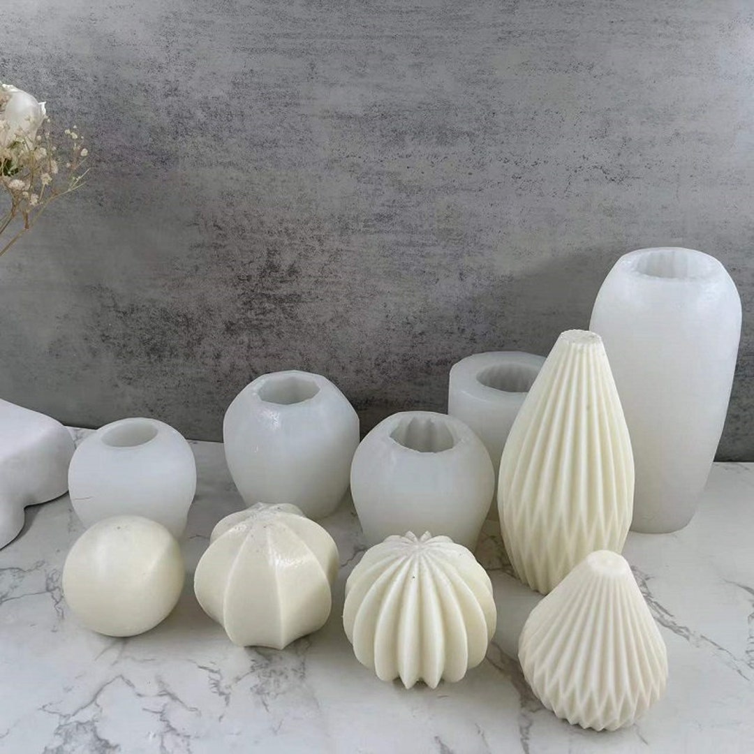 Origami Pear Shape Candle Mold Origami Vase Aroma Mold Soap Silicone ...