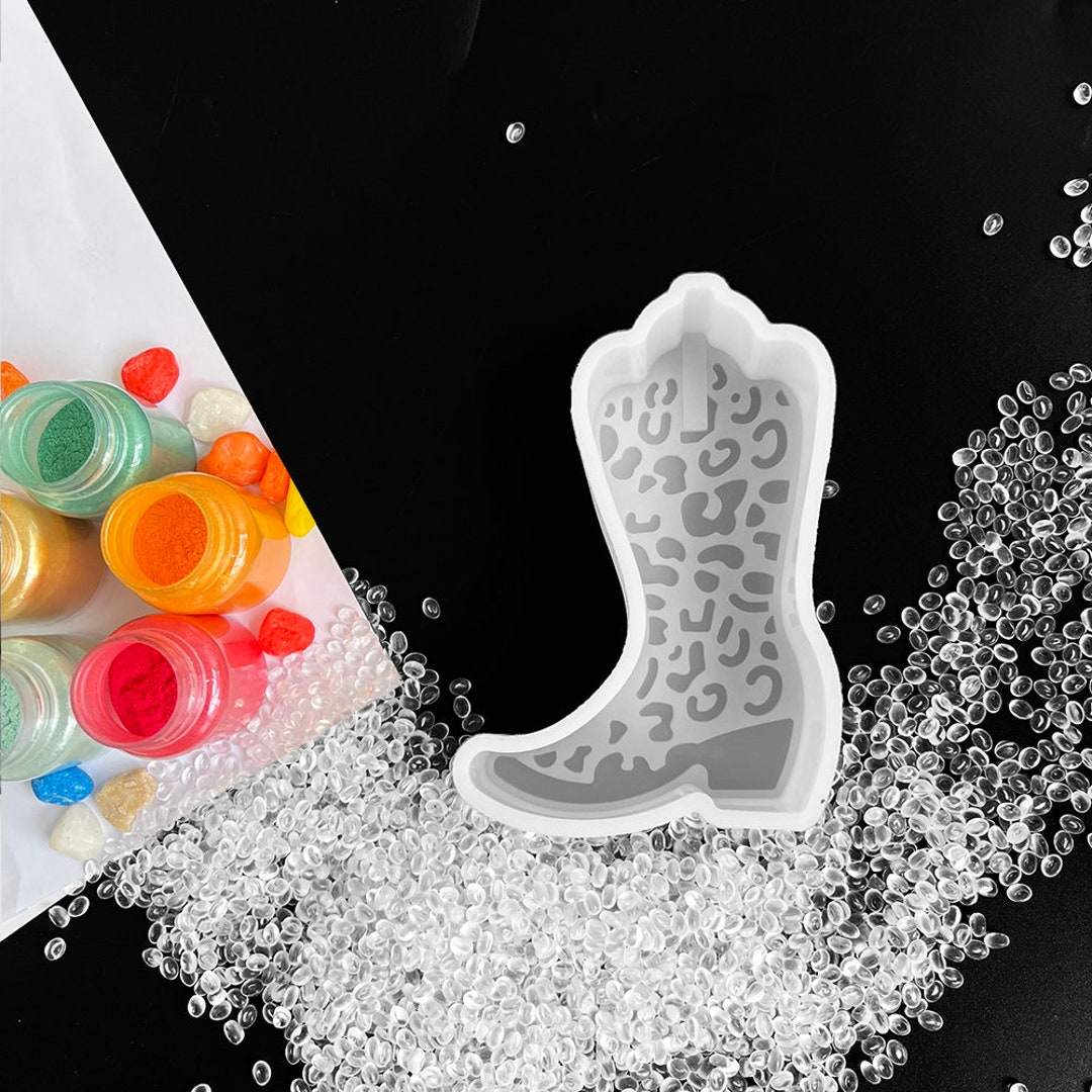 Fancy Cowboy Boot Car Freshies Mold Leopard Shoe Molds for Aroma Beads ...