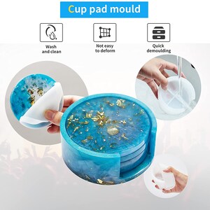 Round Coaster Mold Set With Holder 4 Round Coaster Molds and 1 Coaster ...
