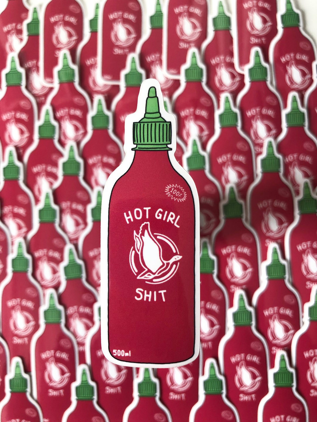 Hot Girl Sriracha Sticker - Etsy