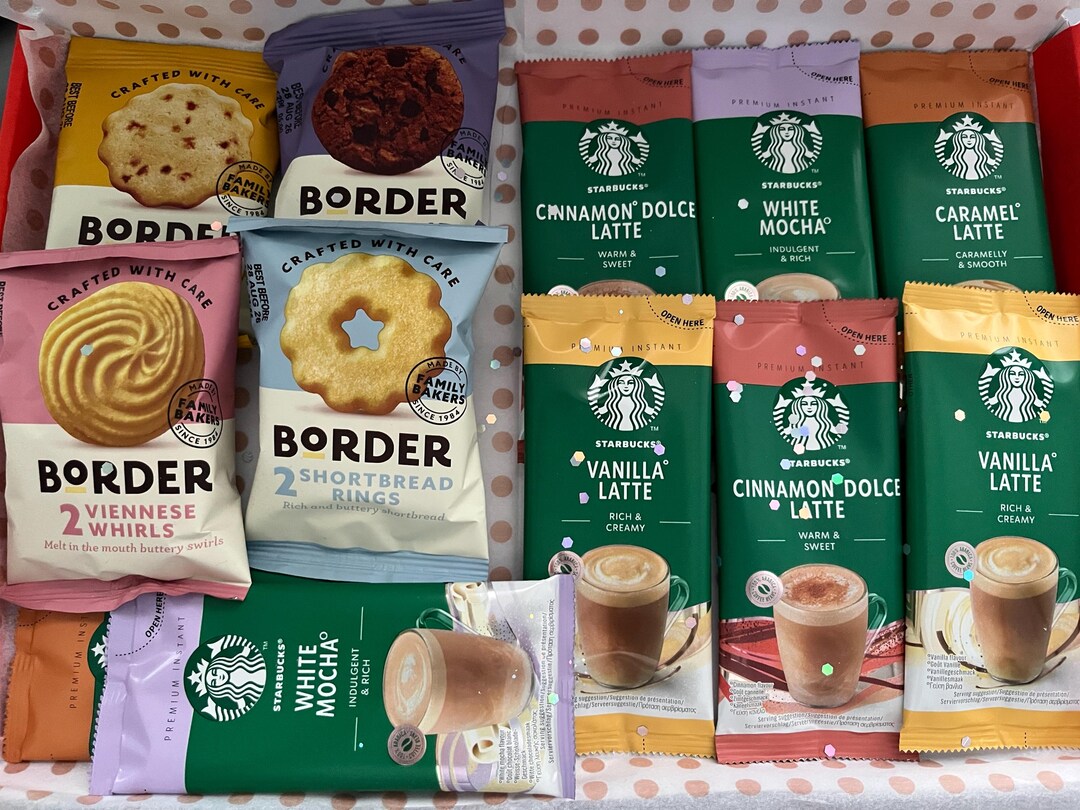 Starbucks Coffee Gift Box, Biscuits, Sparkle Gift Tag - Etsy