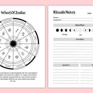 Editable Canva Moon and Astrology 2024 Planner Printable Template ...