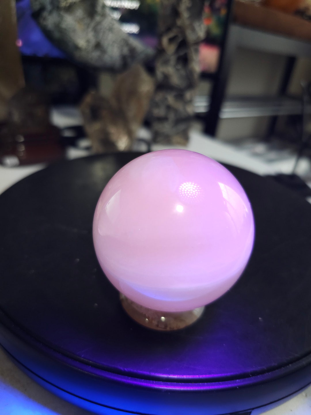 Gorgeous UV Reactive Pink Calcite Sphere - Etsy