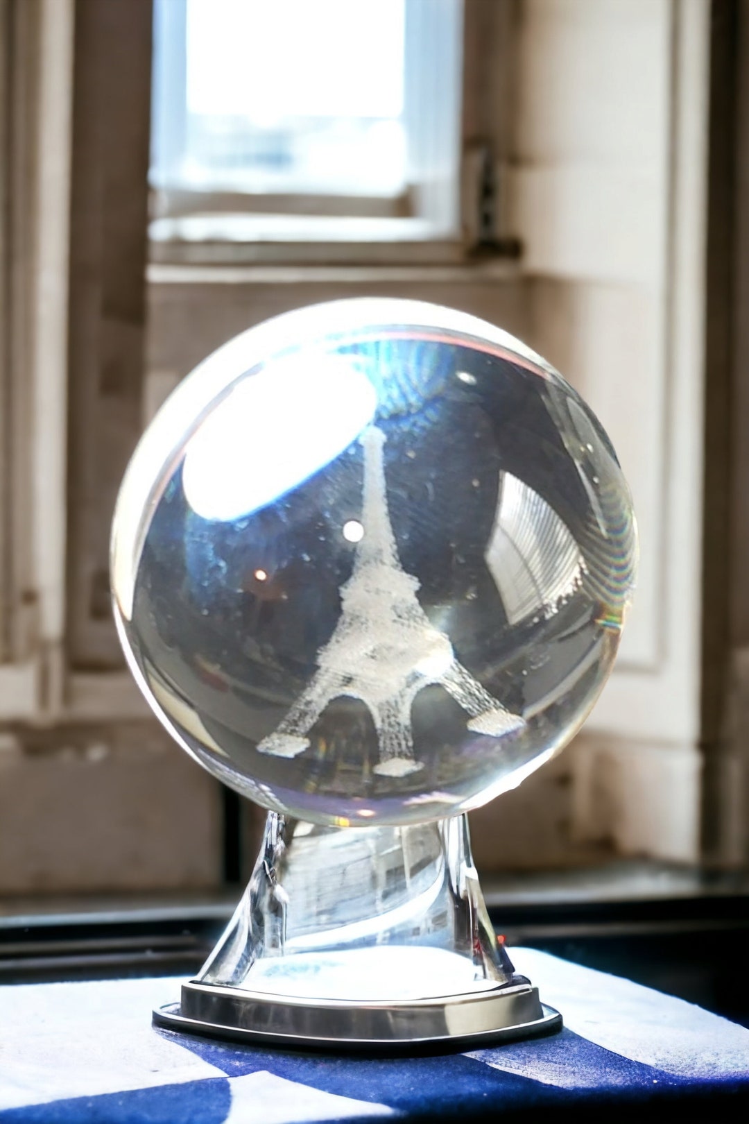 Eiffel Tower Laser Etched Glass Sphere - Etsy