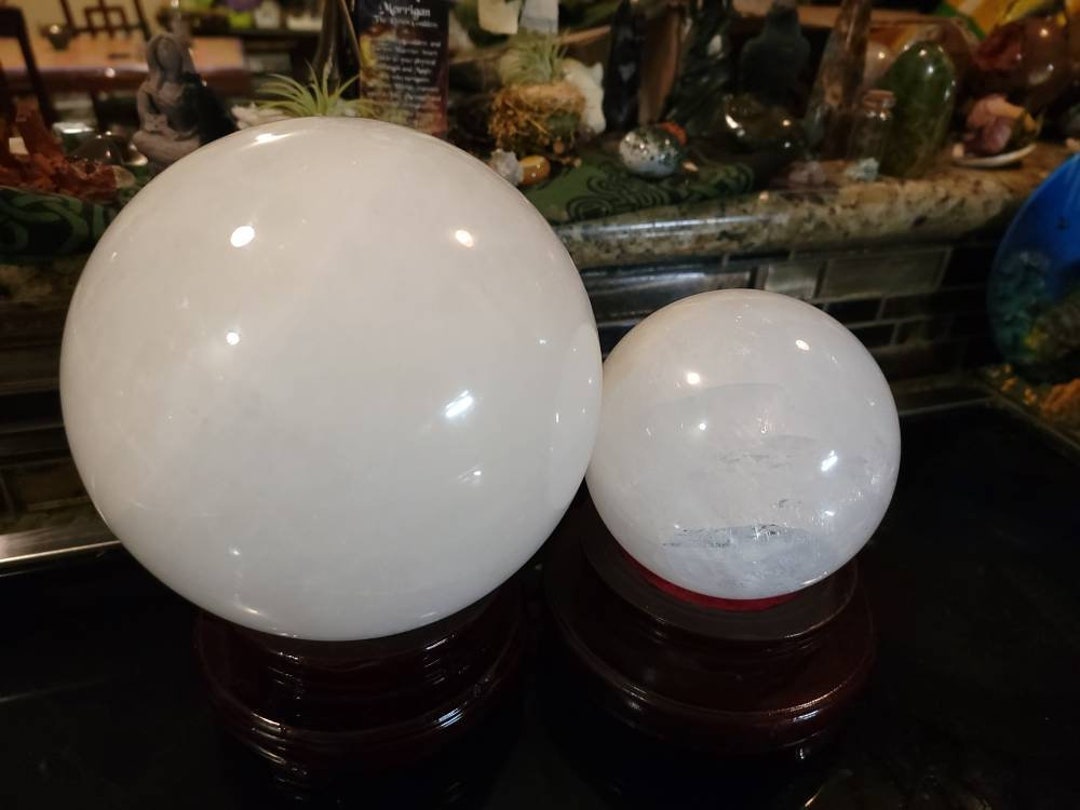 Giant Gorgeous White Calcite Sphere - 110mm or 160mm - Etsy