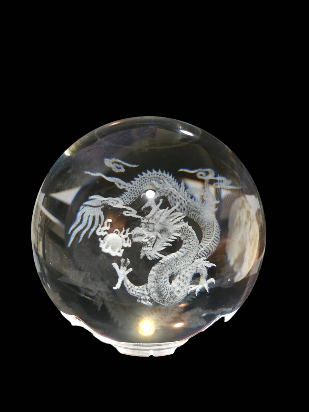 Dragon Laser Etched Glass Sphere - Etsy