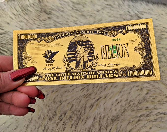 Gold Billion Dollar Bill Magic Money Manifestation Altar Supplies Thank ...