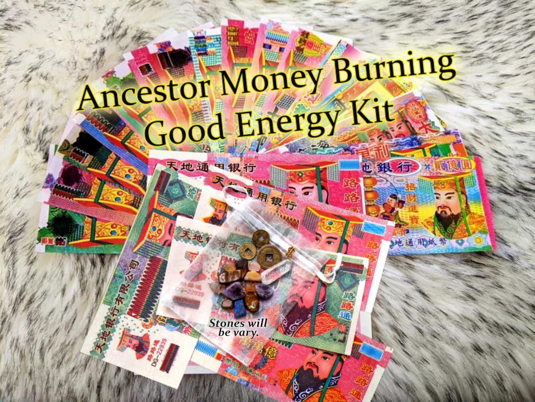 44 Pieces Ancestor Money Joss Paper Kit Heaven Bank Notes Magic Hoodoo ...