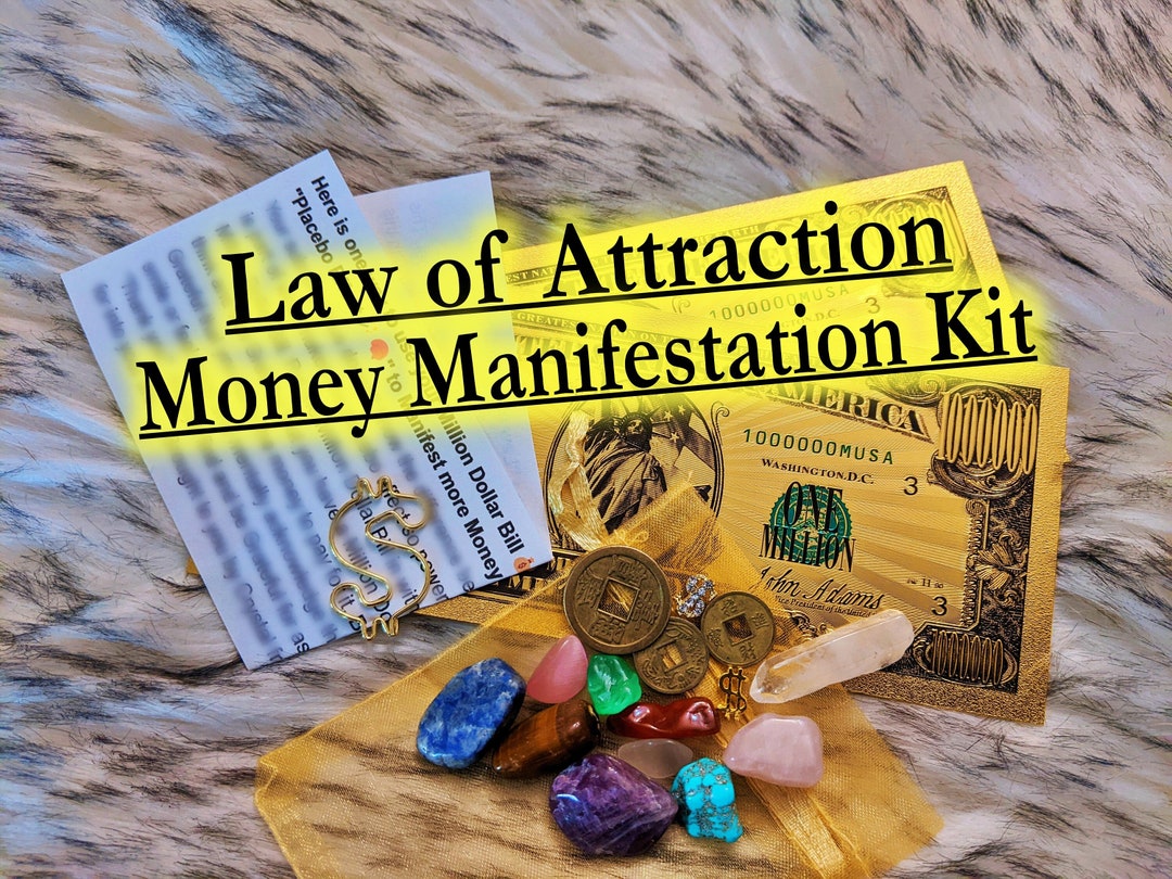 2 Gold Million Dollar Bill Kit Lucky Man Gold Plated Altar Hoodoo Money ...
