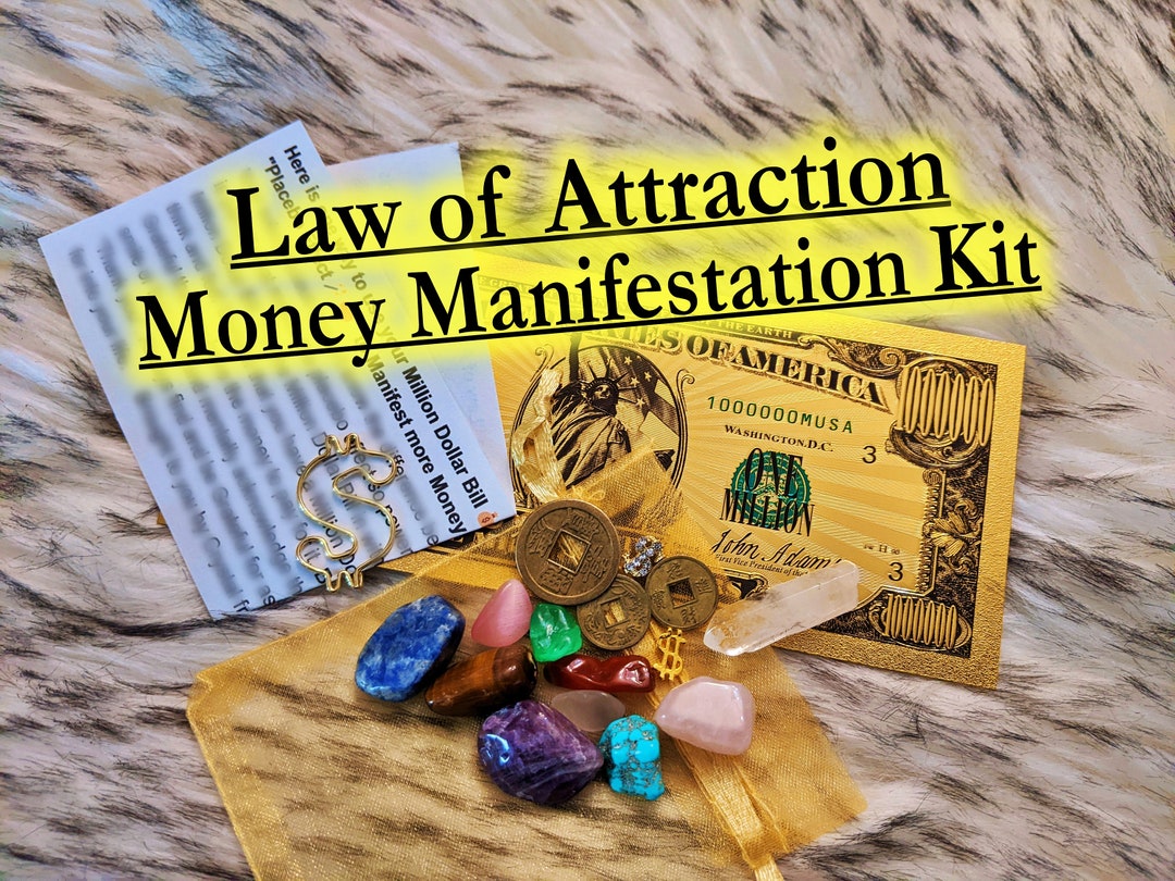 1 Gold Million Dollar Bill Kit Lucky Man Gold Plated Altar Hoodoo Money ...
