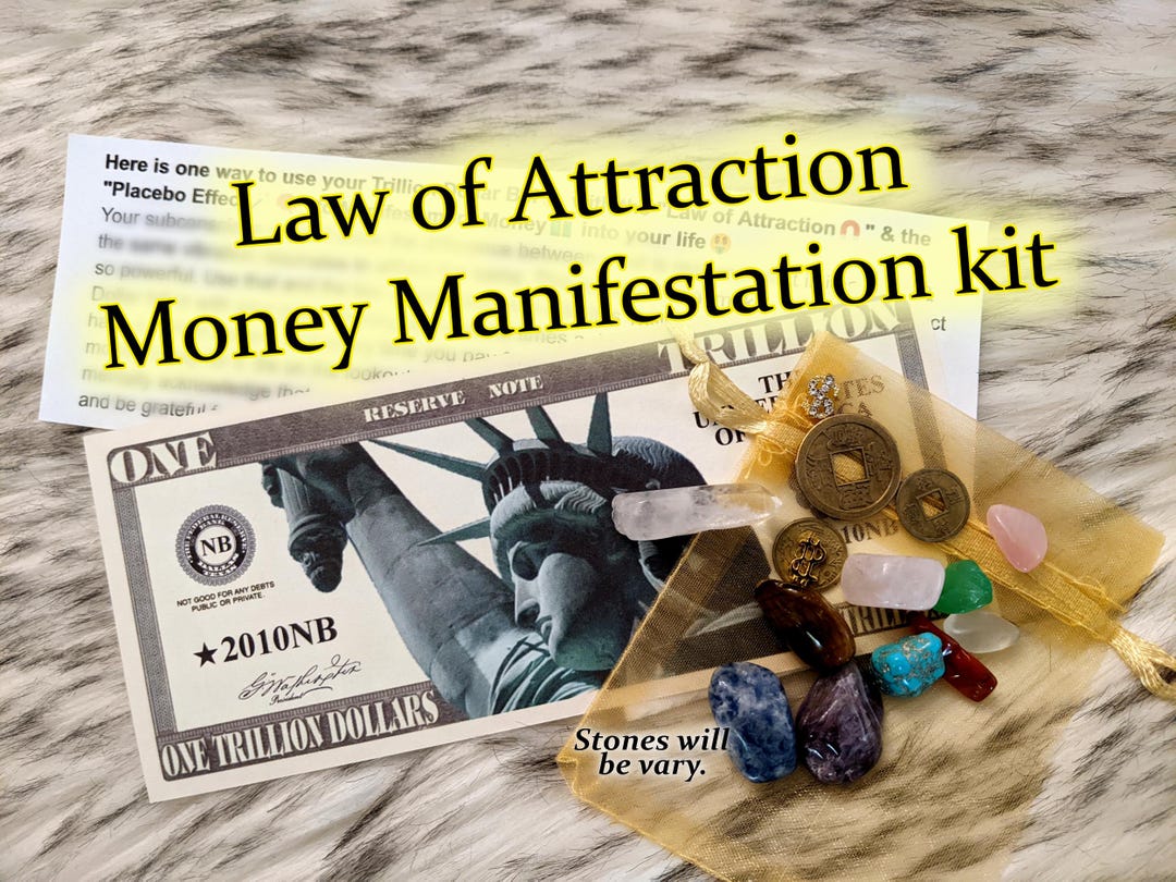 Trillion Dollar Bill Cash Money Manifestation Kit Law of Attraction ...