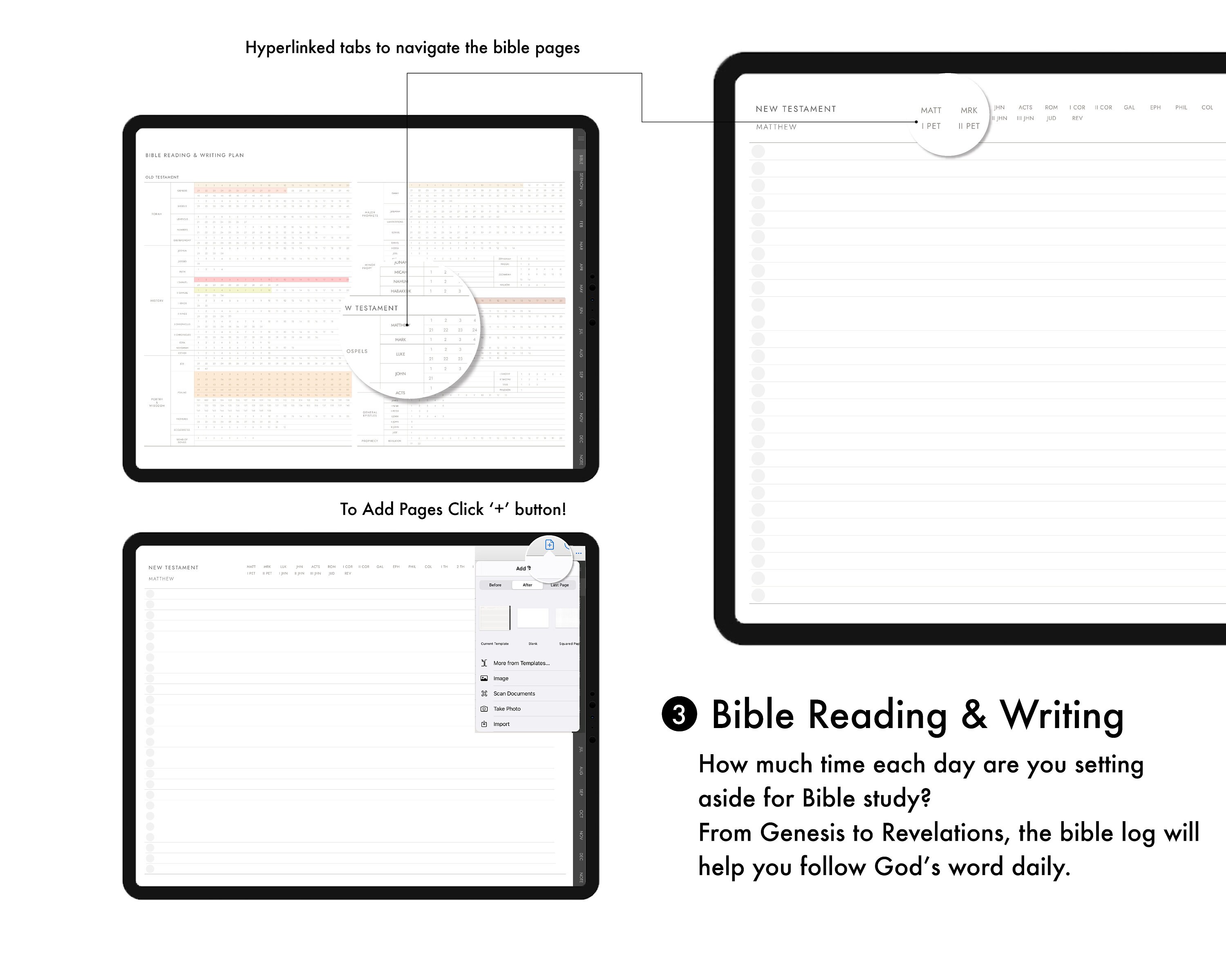Digital Faith Planner, Bible Study, Prayer List, Sermon Notes, 2024 ...