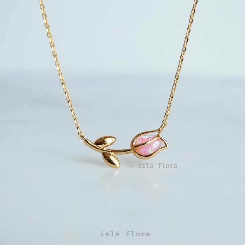 Pink Jewel Silver Necklace - Etsy