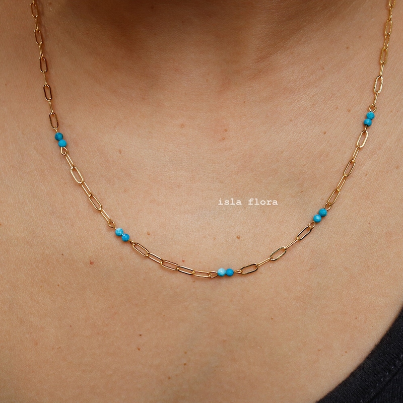 Turquoise Rosegold Necklace - Etsy