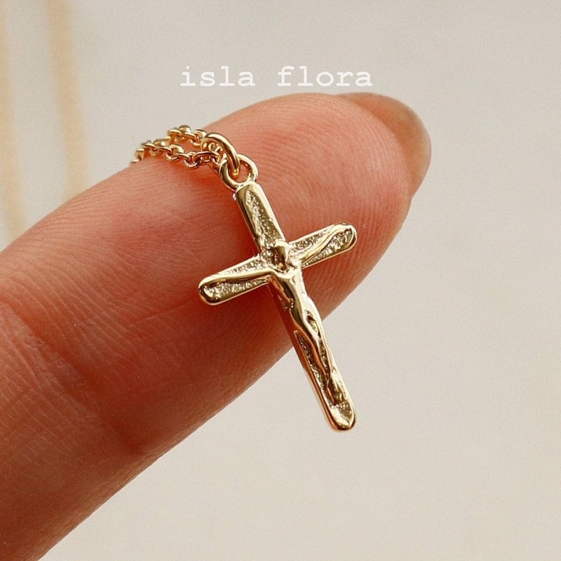 Gold Cross Jesus - Etsy